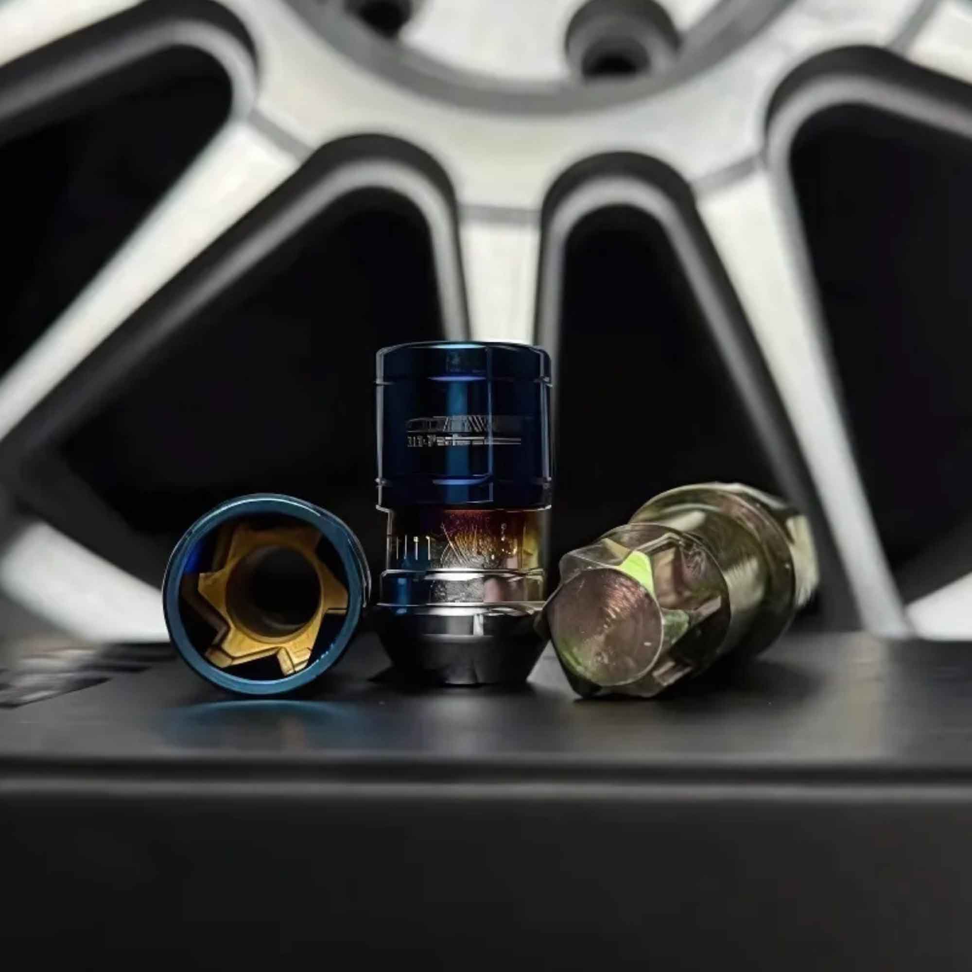 Cosmis Cyclone Lugnuts M12x1.5 – 24pcs (TITANIUM BLUE) – Cosmis Philippines