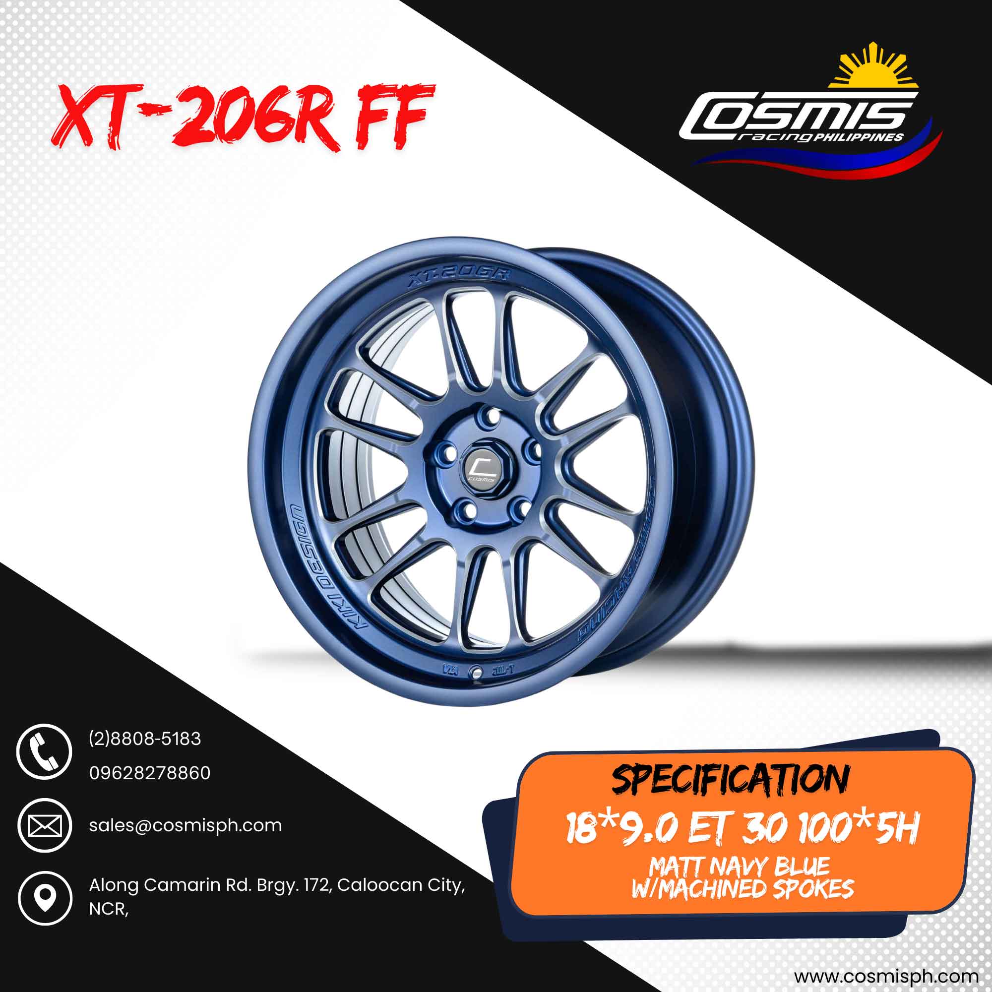COSMIS XT-206R FF 18*9.0 et30 5*100 (matt navy-blue) 1pc – Cosmis ...