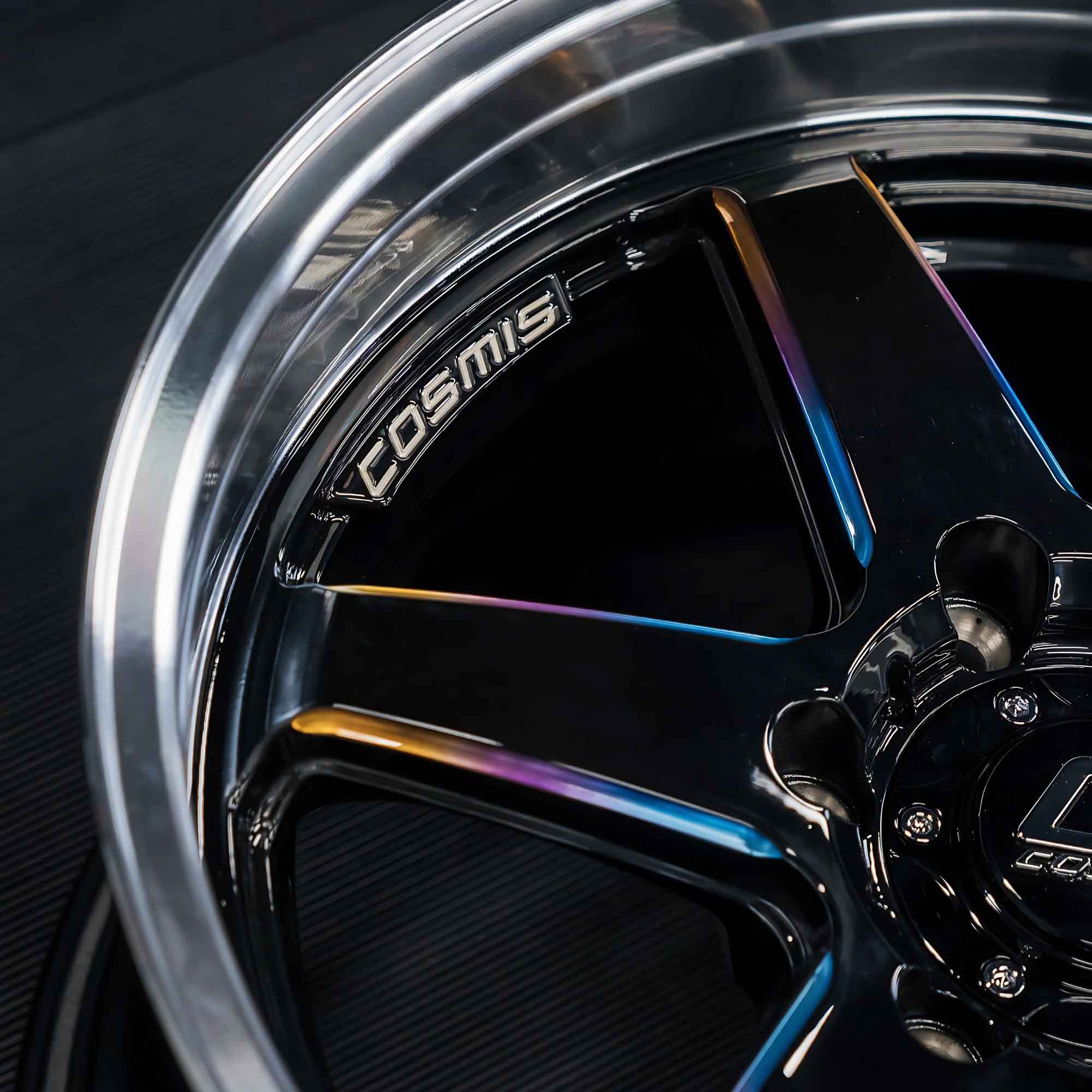 COSMIS TYPE-R 18*9.5 et27 6*139.7 (Titanium Spoke with Polish Lip) 1pc ...